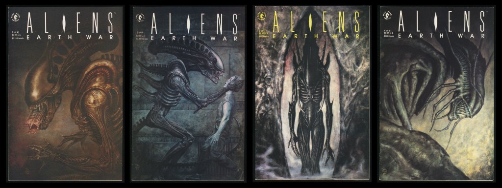 Aliens Earth War Comic Set 1-2-3-4 Lot 1990 John Bolton Sam Keith art ...