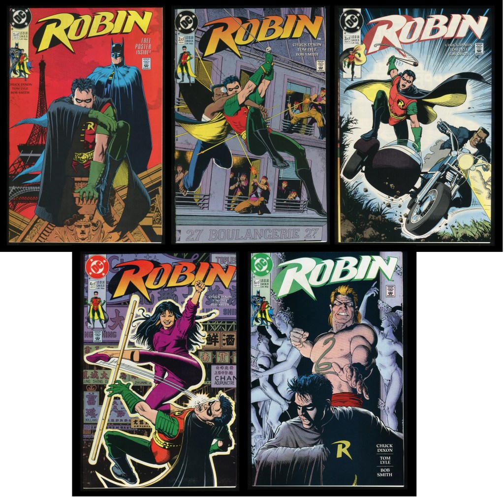 Robin Comic Set 1-2-3-4-5 Lot 1st + Robin poster Neal Adams art Batman ...