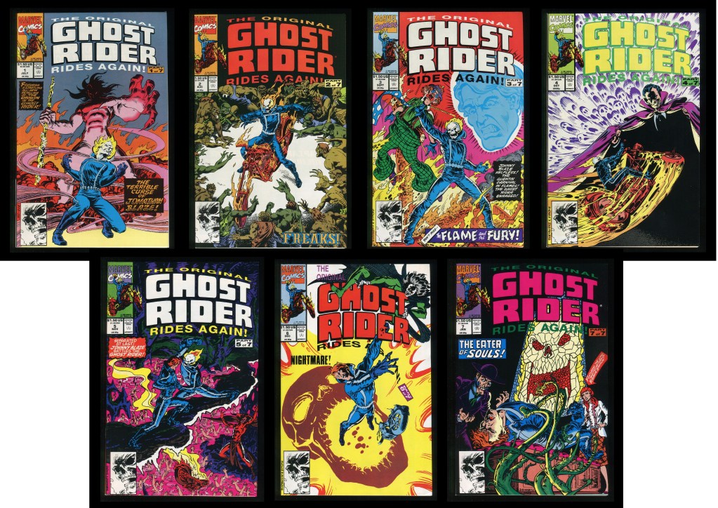 The Original Ghost Rider Rides Again Comic Set 1-2-3-4-5-6-7 Lot Johnny ...