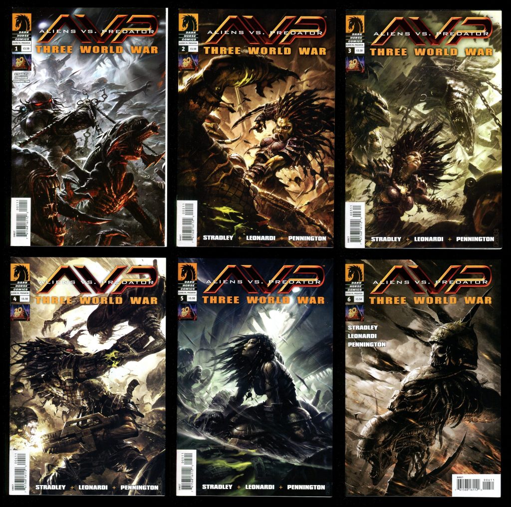 Aliens vs Predator Three World War Comic Set 1-2-3-4-5-6 Lot ...