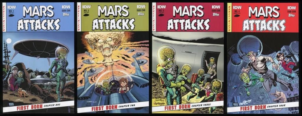 Mars Attacks First Born Subscription Variant Comic Set 1-2-3-4 Loston Wallace ...