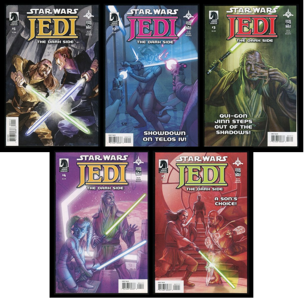 Star Wars Jedi The Dark Side Comic Set 1-2-3-4-5 Lot Qui-Gon Jinn ...