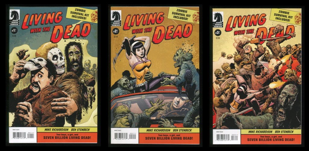 Living with the Dead Comic Set 1-2-3 Lot Undead Zombie cvr art by ...