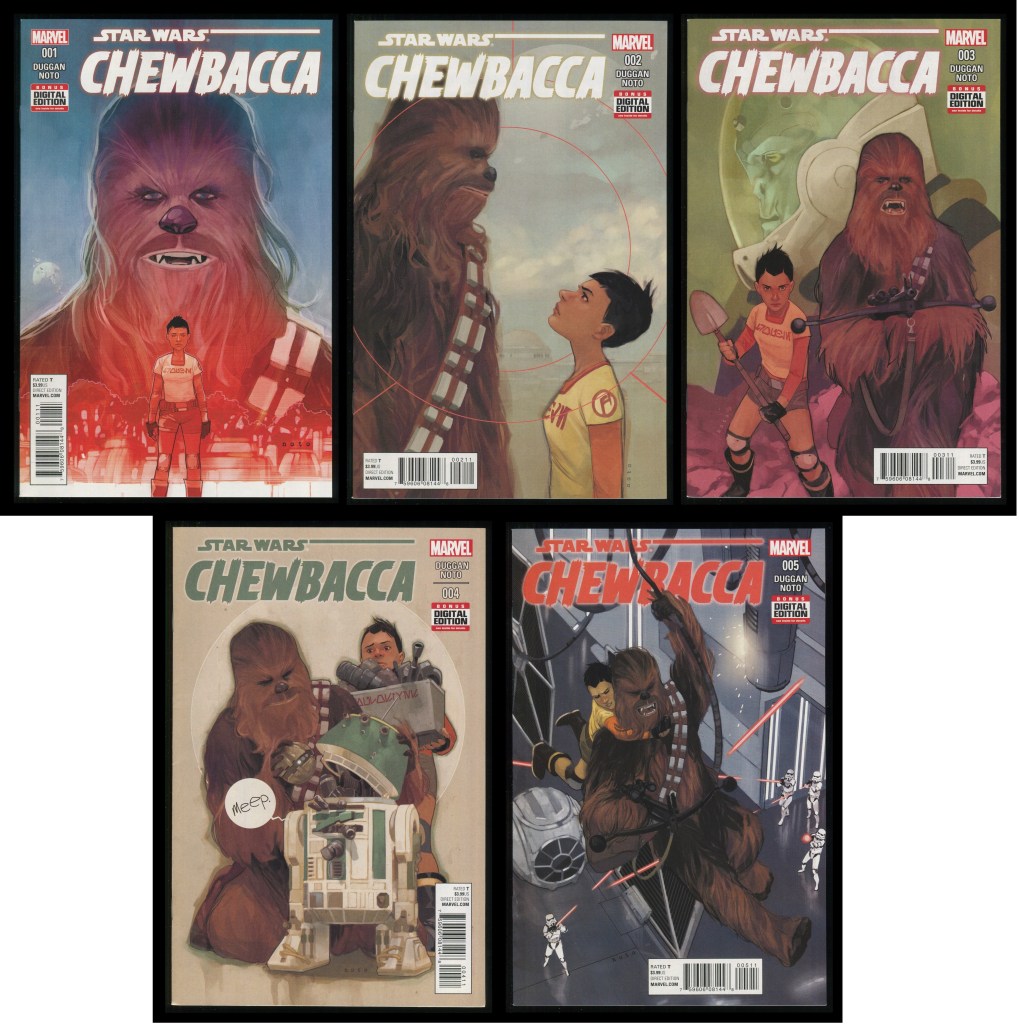 Star Wars Chewbacca Marvel Comic Set 1-2-3-4-5 Lot Wookiee Star ...