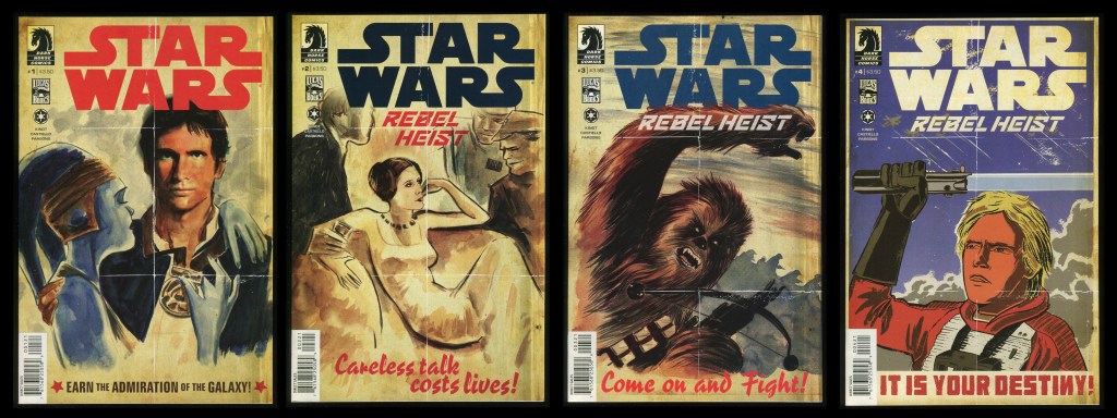 Star Wars Rebel Heist Variant Comic Set 1-2-3-4 Lot B Han Solo ...