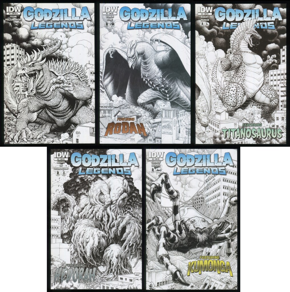 Godzilla Legends Comic Set 1-2-3-4-5 Lot Arthur Adams Black & White ...