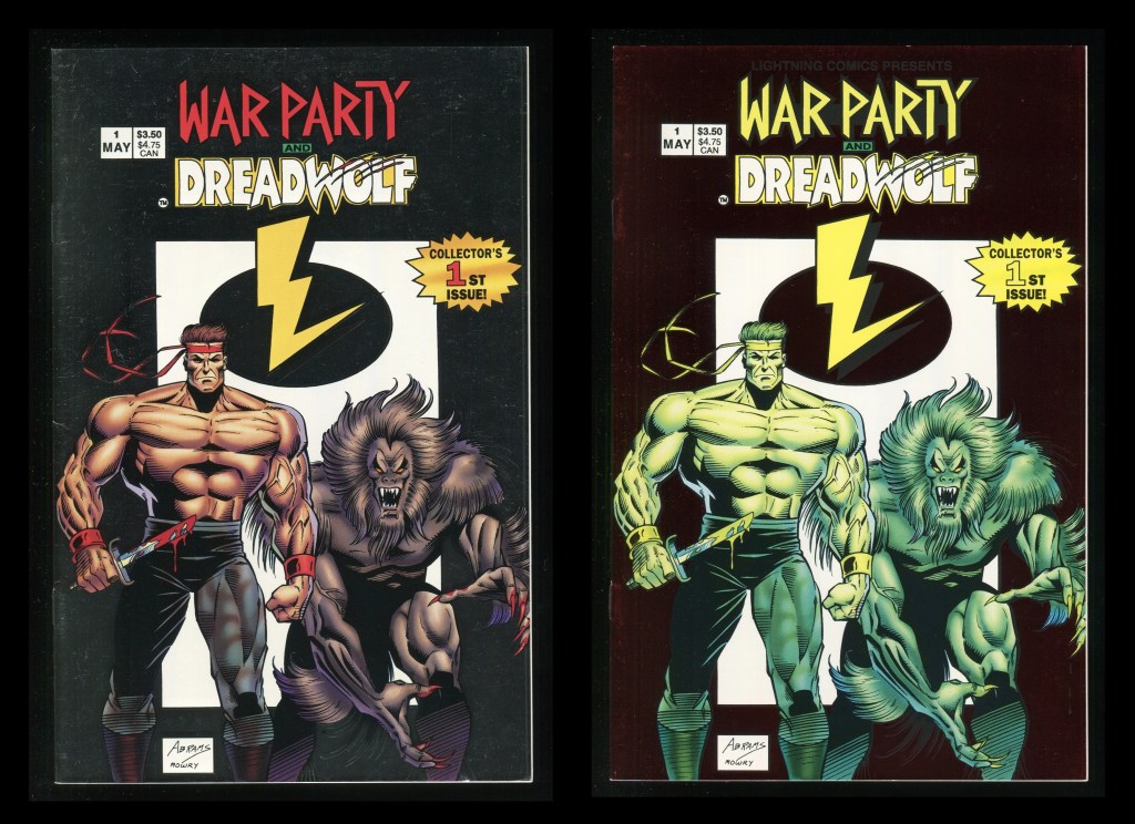 War Party and Dreadwolf One-shot Comic w/ Variant Silver Foil Lightning ...