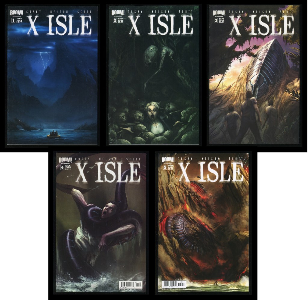 X Isle Comic Set 1-2-3-4-5 Lot Horror Adventure Alien Spaceship Jungle Creature ...