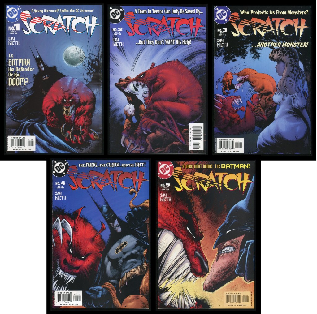 Scratch Comic Set 1-2-3-4-5 Lot Batman The Dark Knight vs Werewolf Sam ...