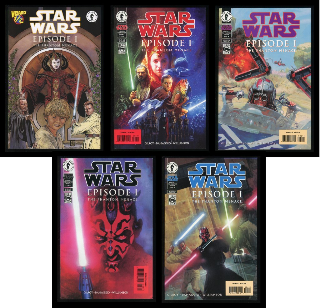 Star Wars Episode 1 The Phantom Menace Comic Set 1-2-3-4 Lot + Wizard 1 ...