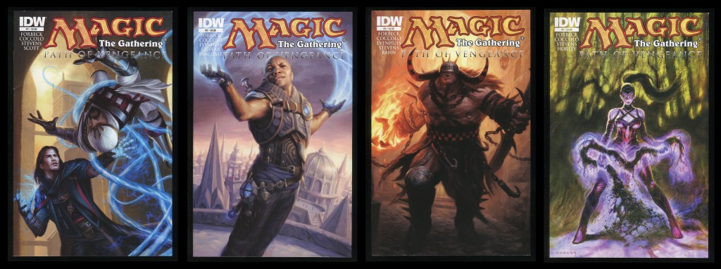 Magic the Gathering Path of Vengeance Comic Set 1-2-3-4 Lot w/ Trading ...