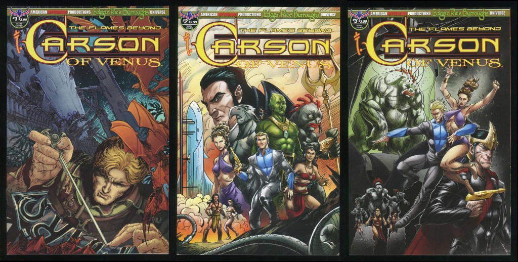 Carson of Venus Flames Beyond Comic Set 1-2-3 Lot A Edgar Rice ...