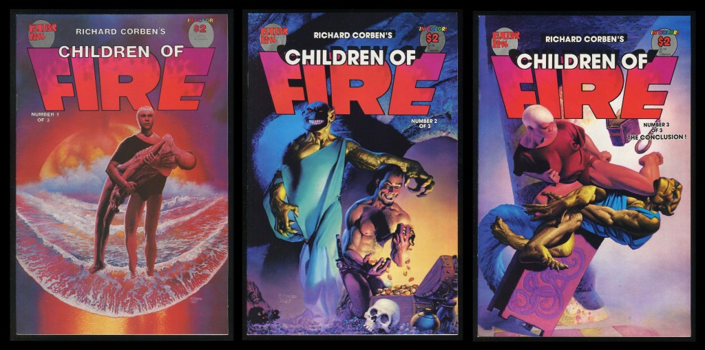 Richard Corben's Children of Fire Comic Set 1-2-3 Lot Fantagor Press ...
