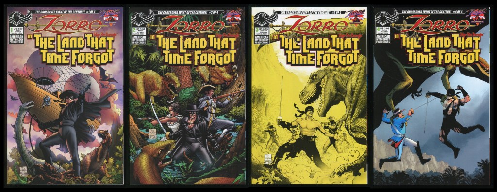 Zorro in The Land That Time Forgot Comic Set 1-2-3-4 Lot Edgar Rice ...