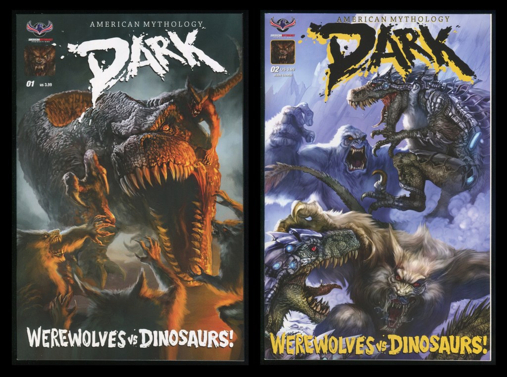 Dark Werewolves vs Dinosaurs Comic Set 1-2 Lot Chris Scalf Main ...
