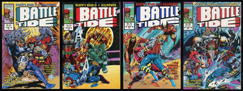 BattleTide Comic Set 1-2-3-4 Deaths Head II Killpower X-Men’s Wolverine ...
