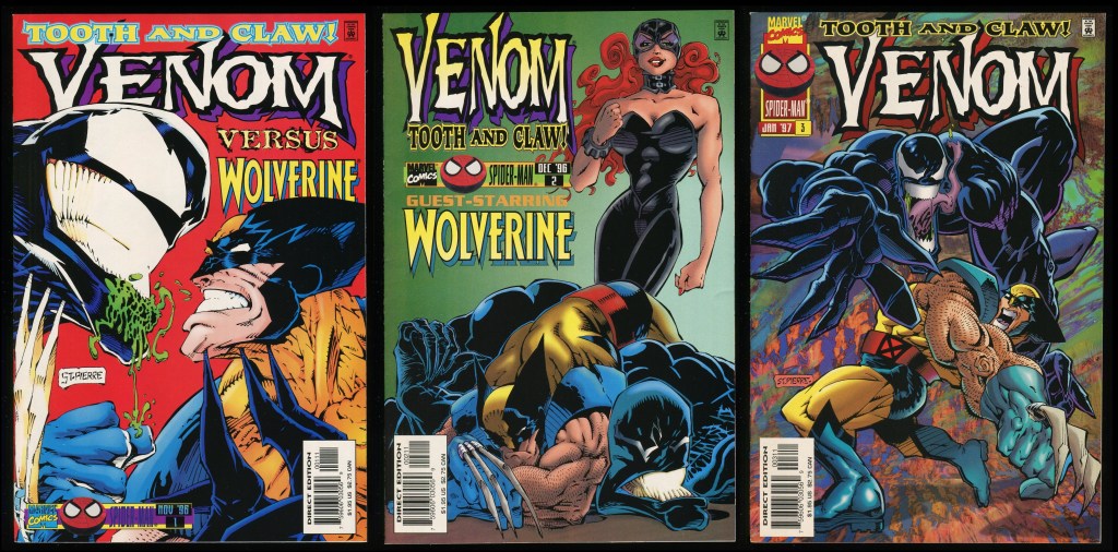 Venom Tooth and Claw Comic Set 1-2-3 Lot Venom vs Wolverine Carnage ...