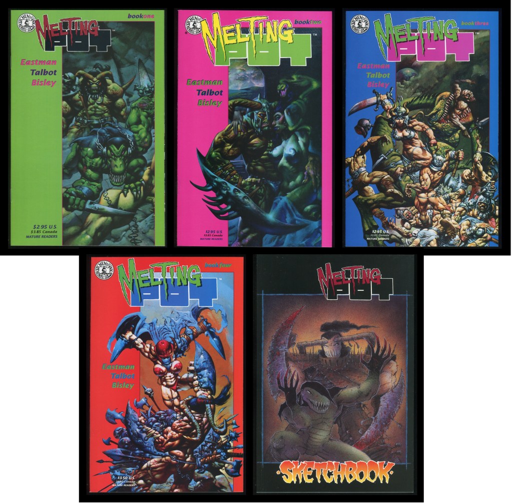 Melting Pot Comic Set 1-2-3-4 Lot & Sketchbook Kevin Eastman Simon ...