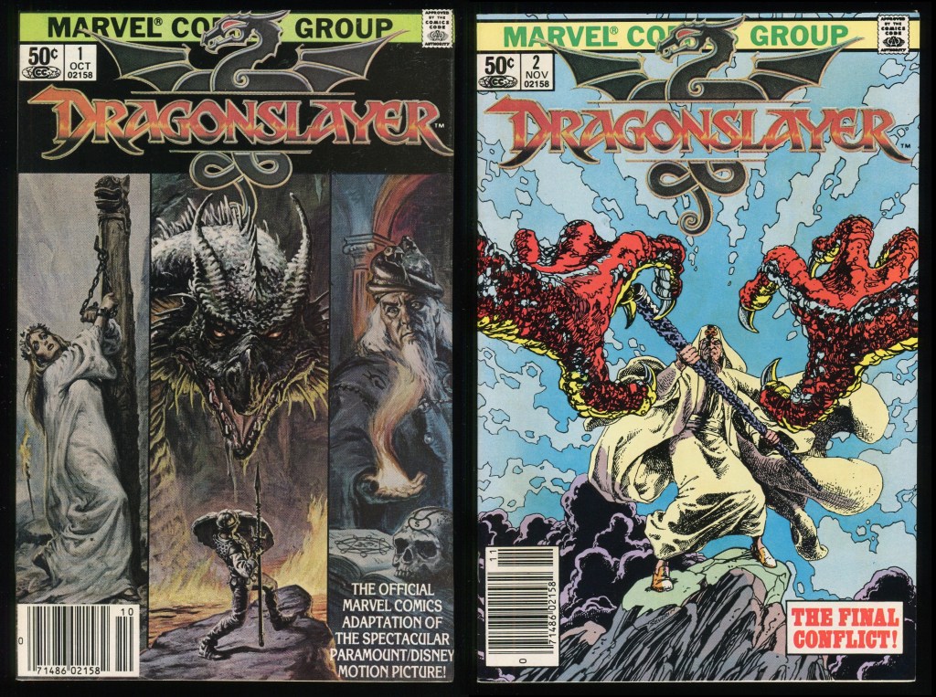 Dragonslayer 1981 Movie Adaptation Comic set 1-2 Lot Earl Norem Marie Severin ...