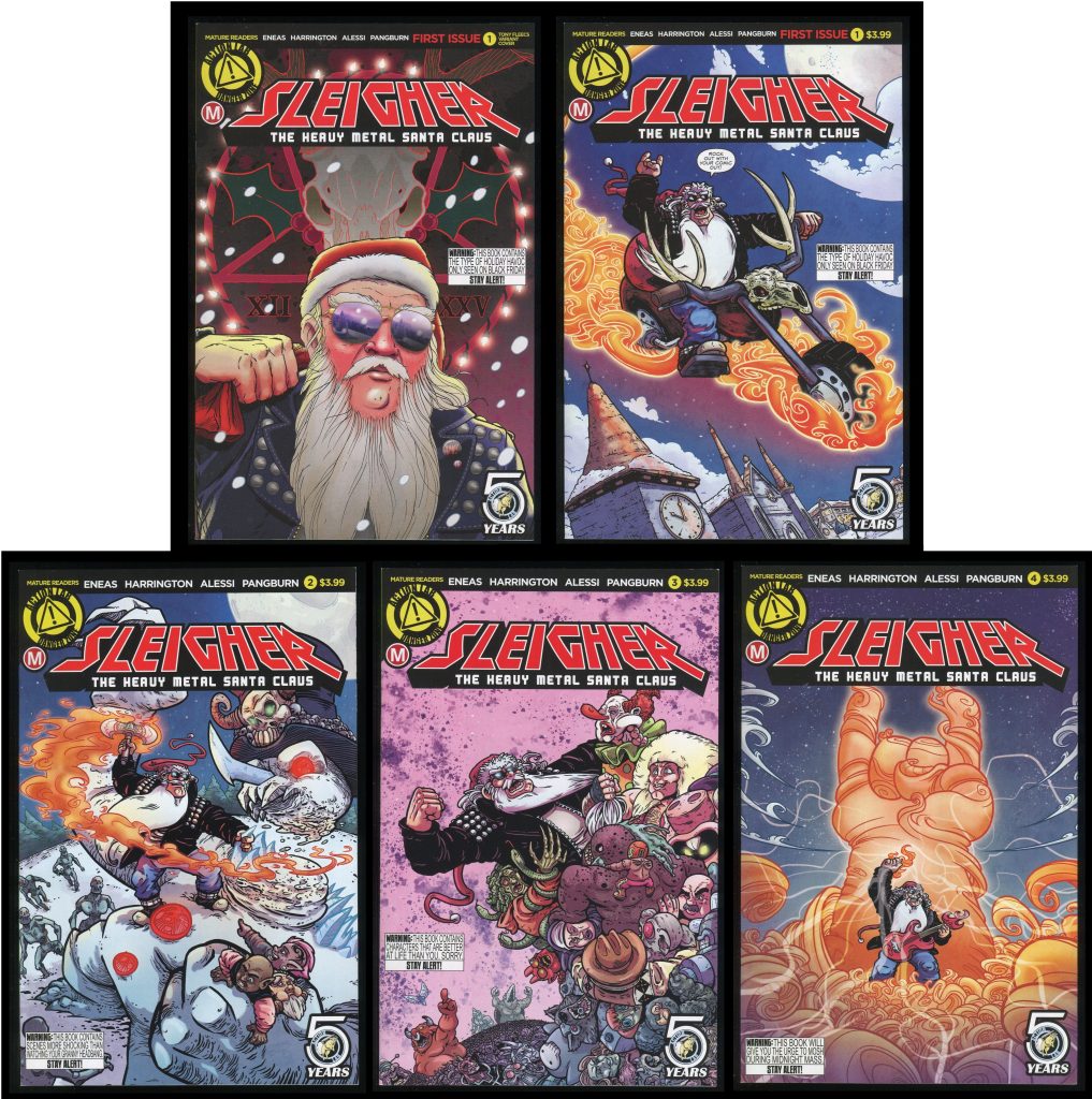 Sleigher The Heavy Metal Santa Claus Comic Set 1-2-3-4 Lot + Limited to ...