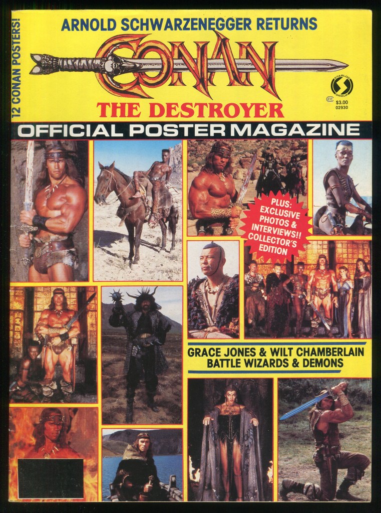 Conan The Destroyer Movie Official Poster Magazine Schwarzenegger REH ...