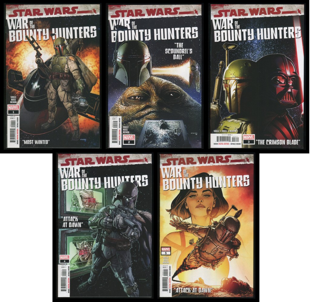 Star Wars War of the Bounty Hunters Comic Set 1-2-3-4-5 Lot A Boba Fett ...