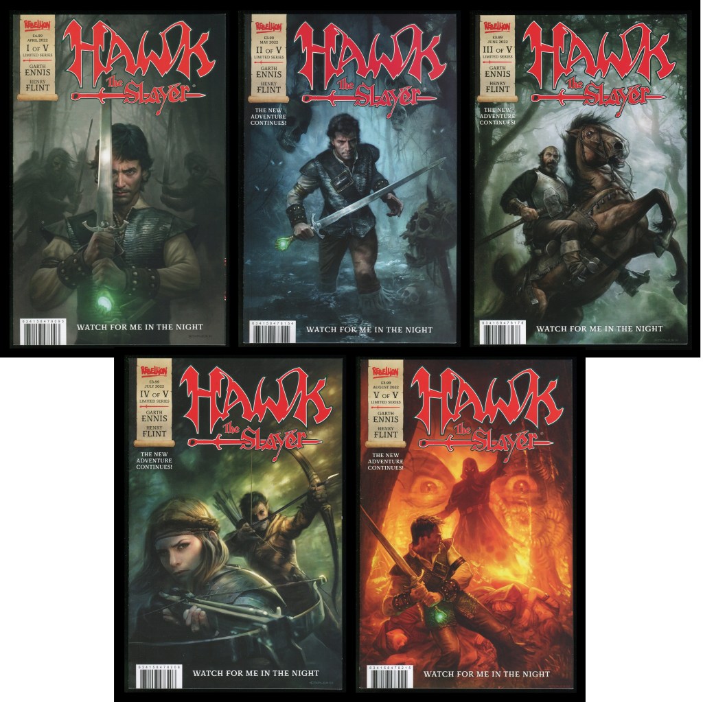 Hawk The Slayer Comic Set 1-2-3-4-5 Lot Sequel to 1980 Movie w/ Voltan ...