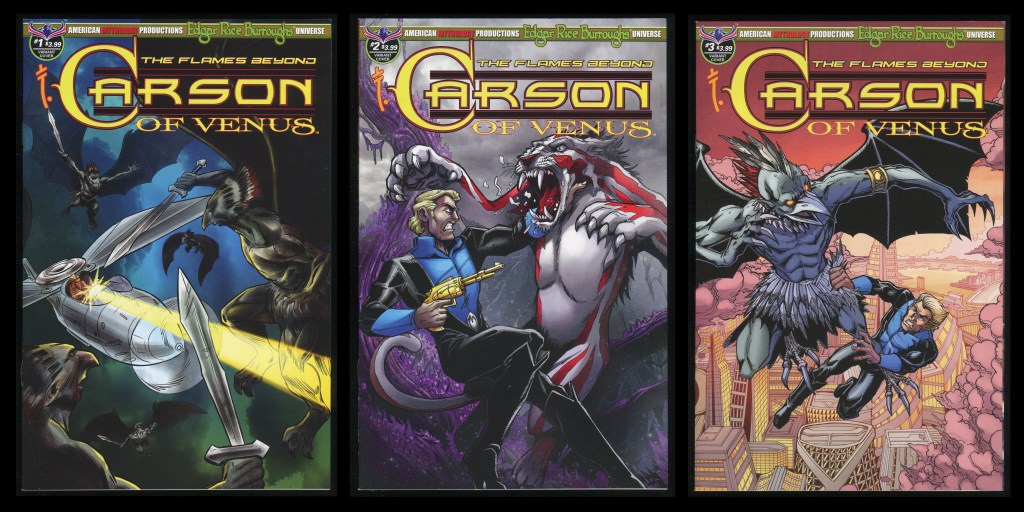 Carson of Venus Flames Beyond Variant Comic Set 1-2-3 Lot B Edgar Rice ...