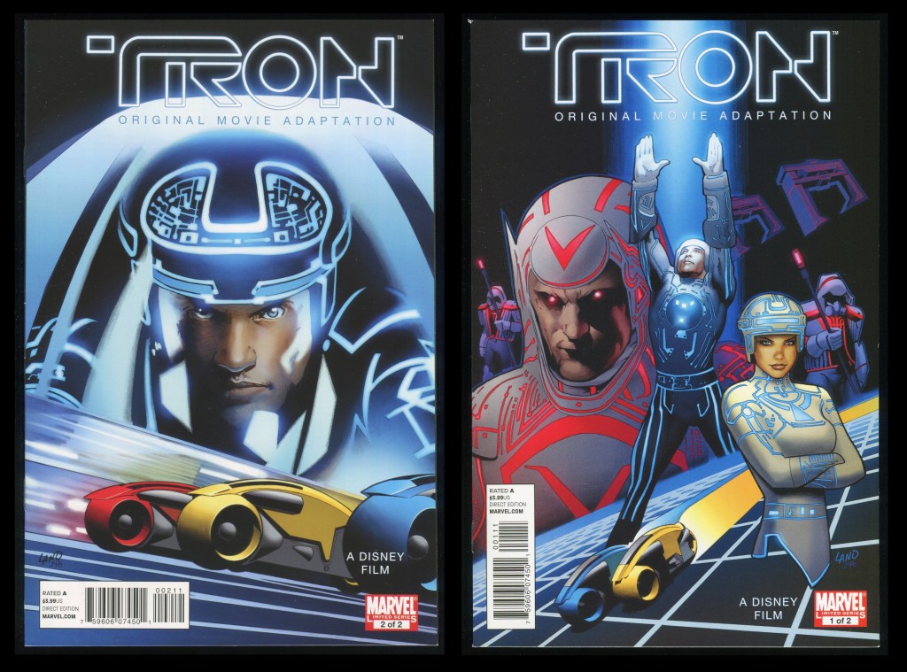 Tron Original Movie Adaptation Comic Set 1-2 Lot cool art prequel to ...