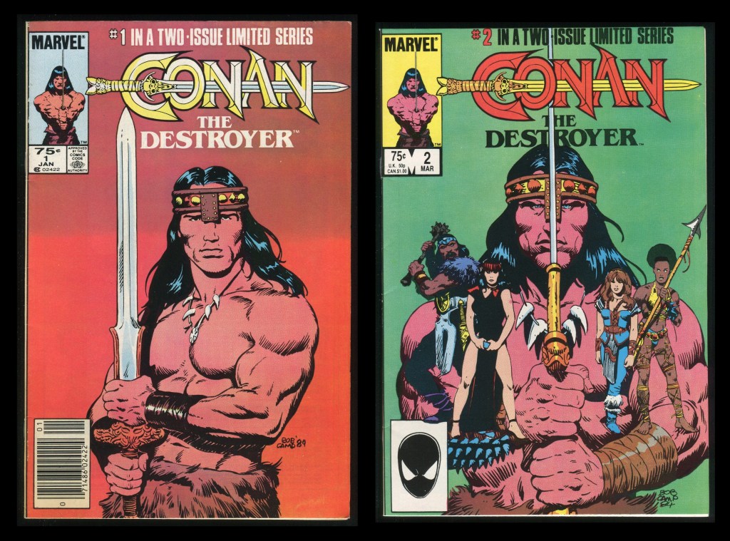 Conan The Destroyer Movie Special Marvel Comic Set 1-2 Lot REH John ...