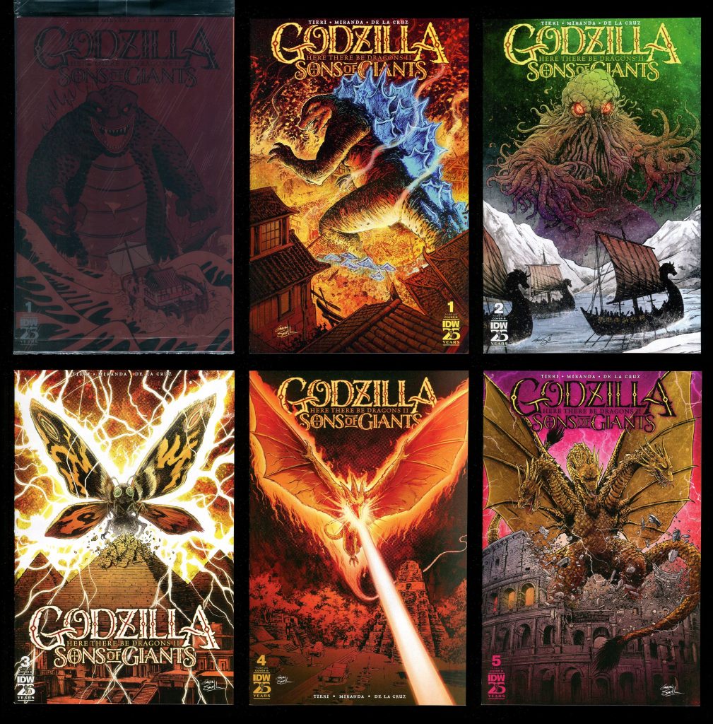 Godzilla Here There Be Dragons II Sons of Giants Variant Comic Set 1-2 ...